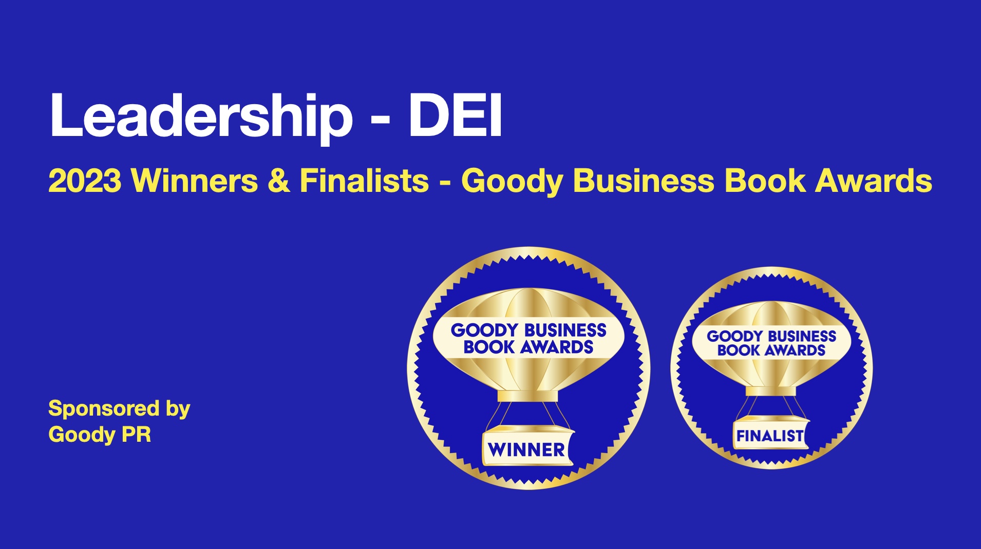 2023 Awards - Leadership DEI - Goody Business Book Awards