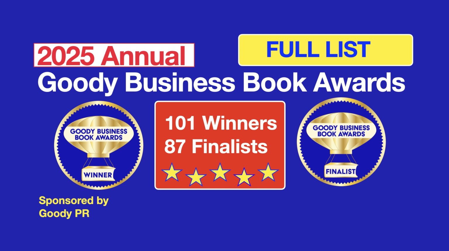 New 2025 Goody Business Book Awards - Goody Business Book Awards